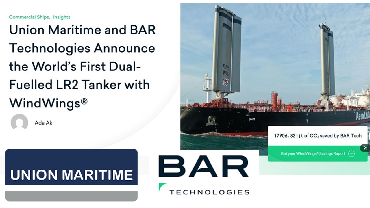 Union Maritime’s 100-ship fleet and BAR Technologies 100隻船隊のユニオン・マリタイムと ...